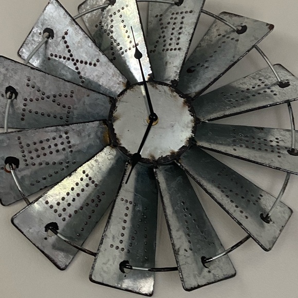 Accents | New Modern Farmhouse Galvanized Farm Windmill Rustic ...